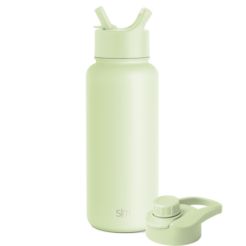 Summit Water Bottle with Straw Lid and Chug Lid – Simple Modern