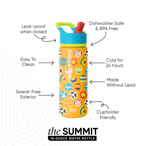 Summit Kids Water Bottle with Straw Lid – Simple Modern