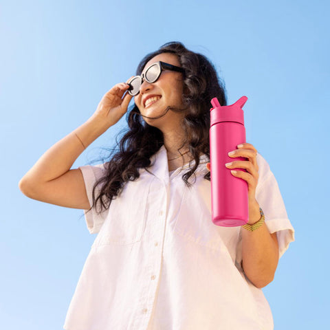 Summit Water Bottle with Straw Lid – Simple Modern