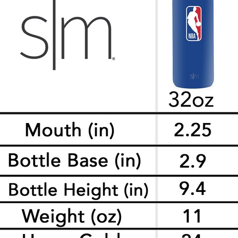 NBA Summit Water Bottle with Straw Lid - 32oz – Simple Modern
